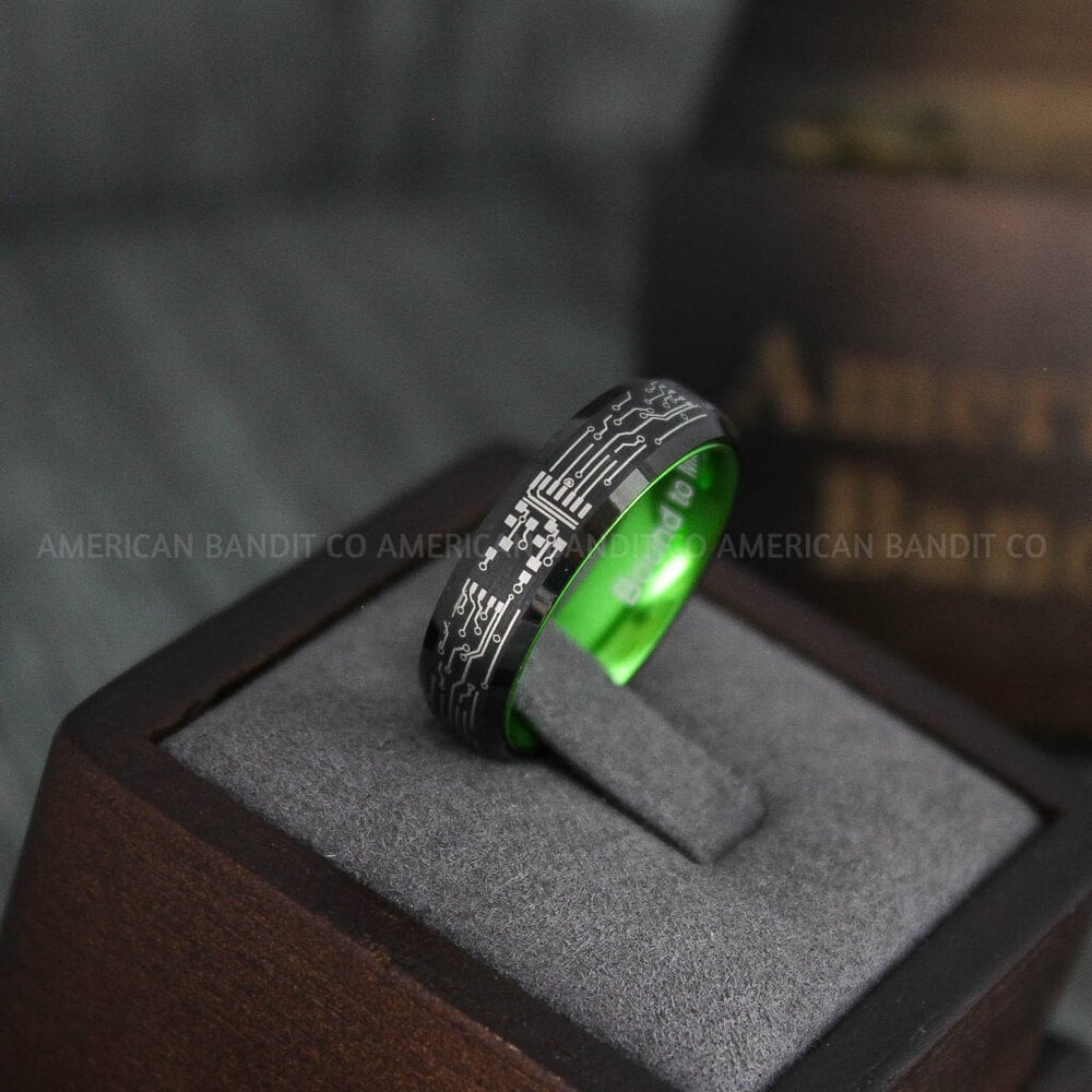 Circuit Board Ring, Circuit Board Wedding Band, Gamer Ring, Gamer ...
