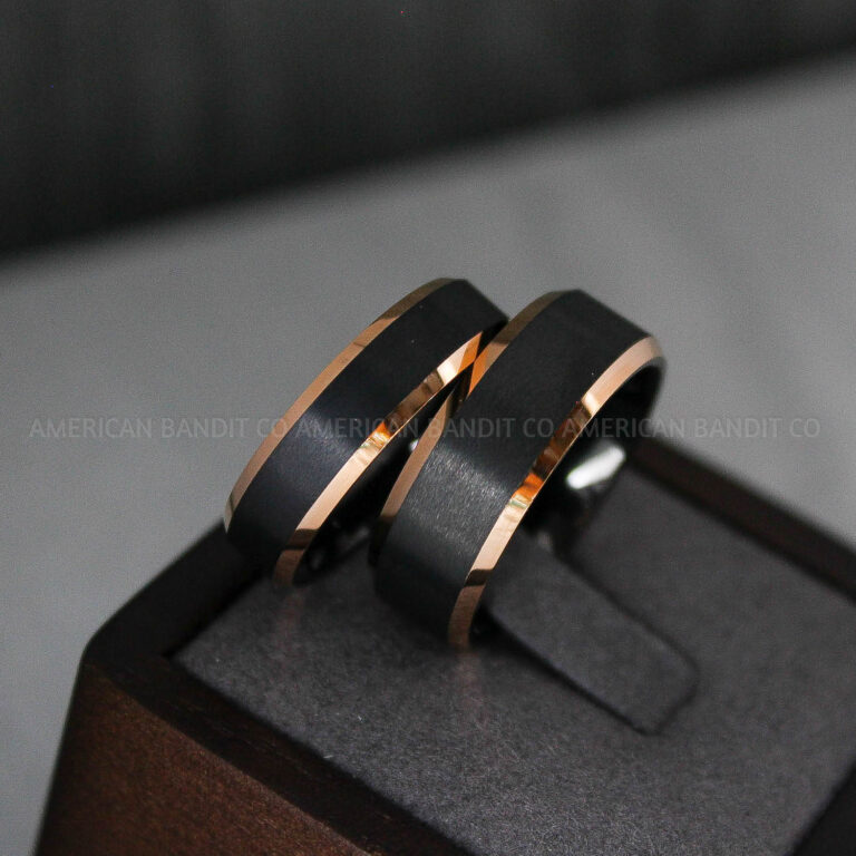 Black Tungsten Wedding Rings, Couple Rings, Matching Rings - American ...