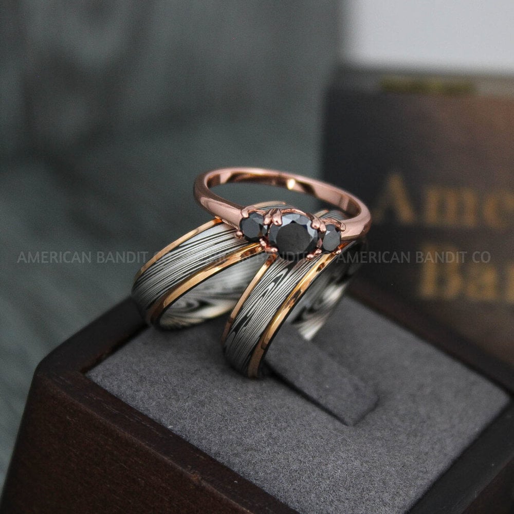 Damascus Steel Rings, Damascus Steel Jewelry, Damascus Steel Wedding ...