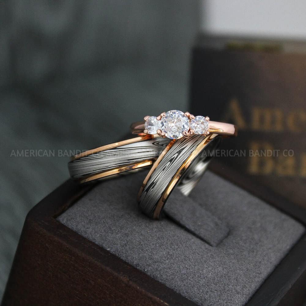 Damascus Steel Rings, Damascus Steel Jewelry, Damascus Steel Wedding ...