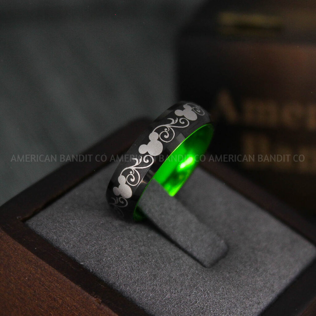 Mickey Mouse Ring, Mickey Ring, Mickey Mouse Wedding Band, Mickey Mouse ...