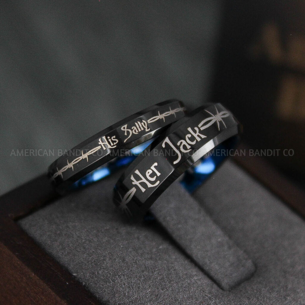 Jack and Sally Rings, Jack and Sally Wedding Bands, Couple Rings, Jack ...
