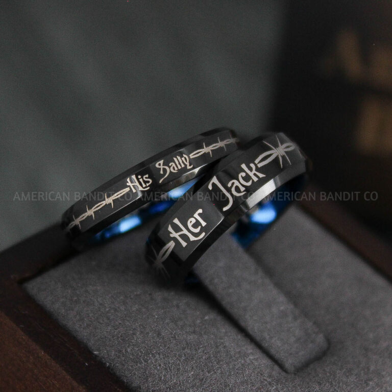 Jack and Sally Rings, Jack and Sally Wedding Bands, Couple Rings, Jack ...