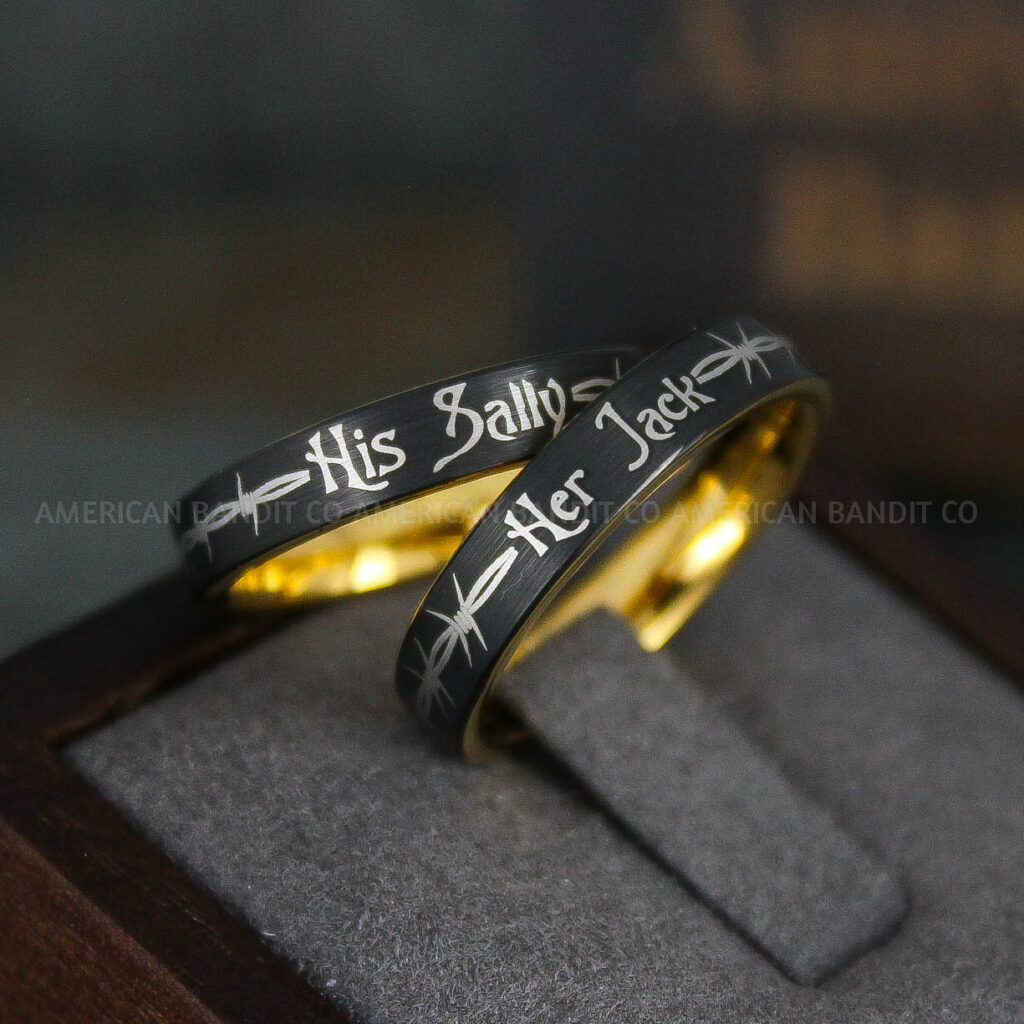 Jack and Sally Rings, Jack and Sally Wedding Bands, Couple Rings, Jack ...