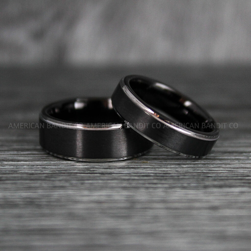 Couple Rings, Couple Wedding Rings, Couple Wedding Band, Black Wedding ...