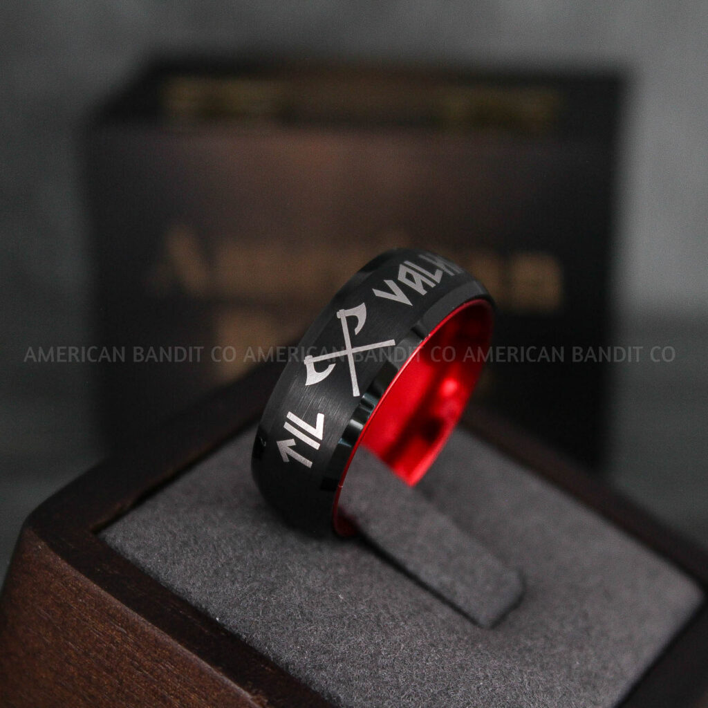 Til Valhalla Rings, Viking Rings, Runes Rings, Vegvísir Ring, Nordic ...