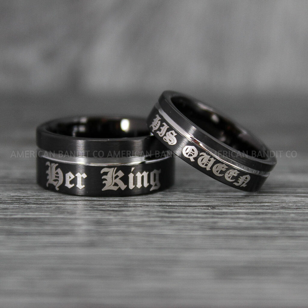 Her King His Queen Rings, King and Queen Rings, Couple Rings, Couple ...