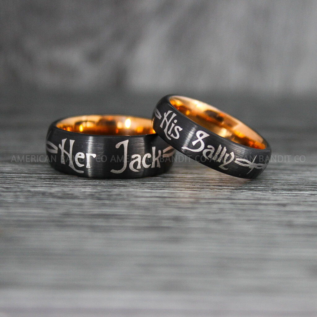 Jack and Sally Rings, Jack and Sally Wedding Bands, Couple Rings, Jack ...