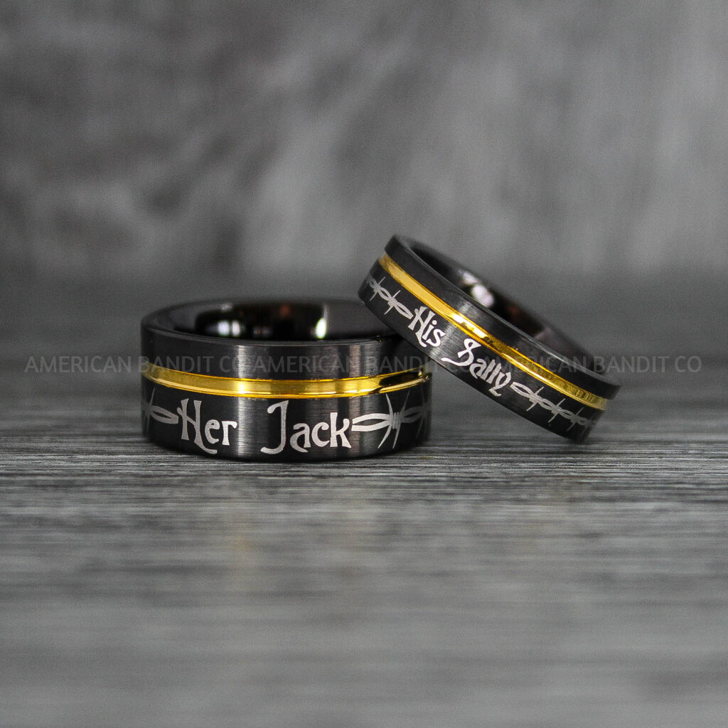 Jack and Sally Rings, Jack and Sally Wedding Bands, Couple Rings, Jack ...