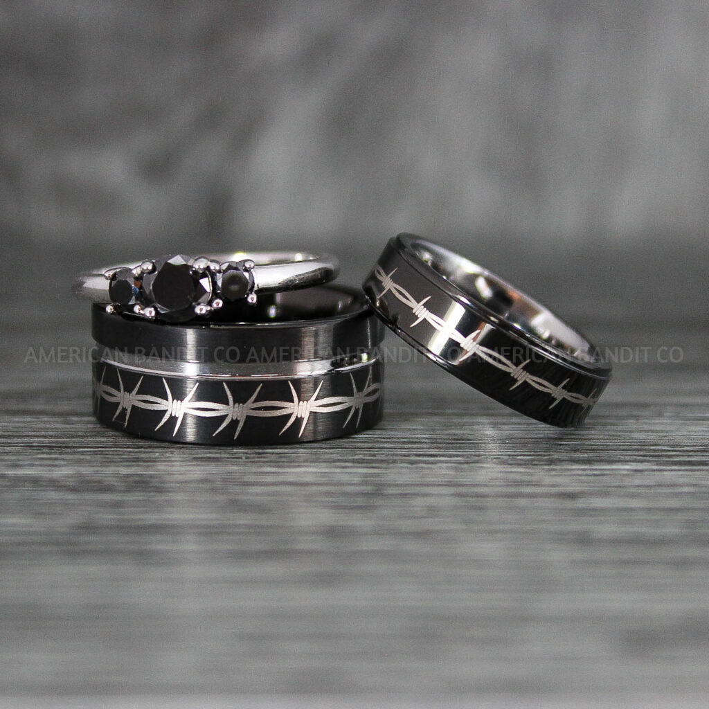 Barb Wire Ring, Barbed Wire Ring, Barb Wire Wedding Ring, Couple Rings ...