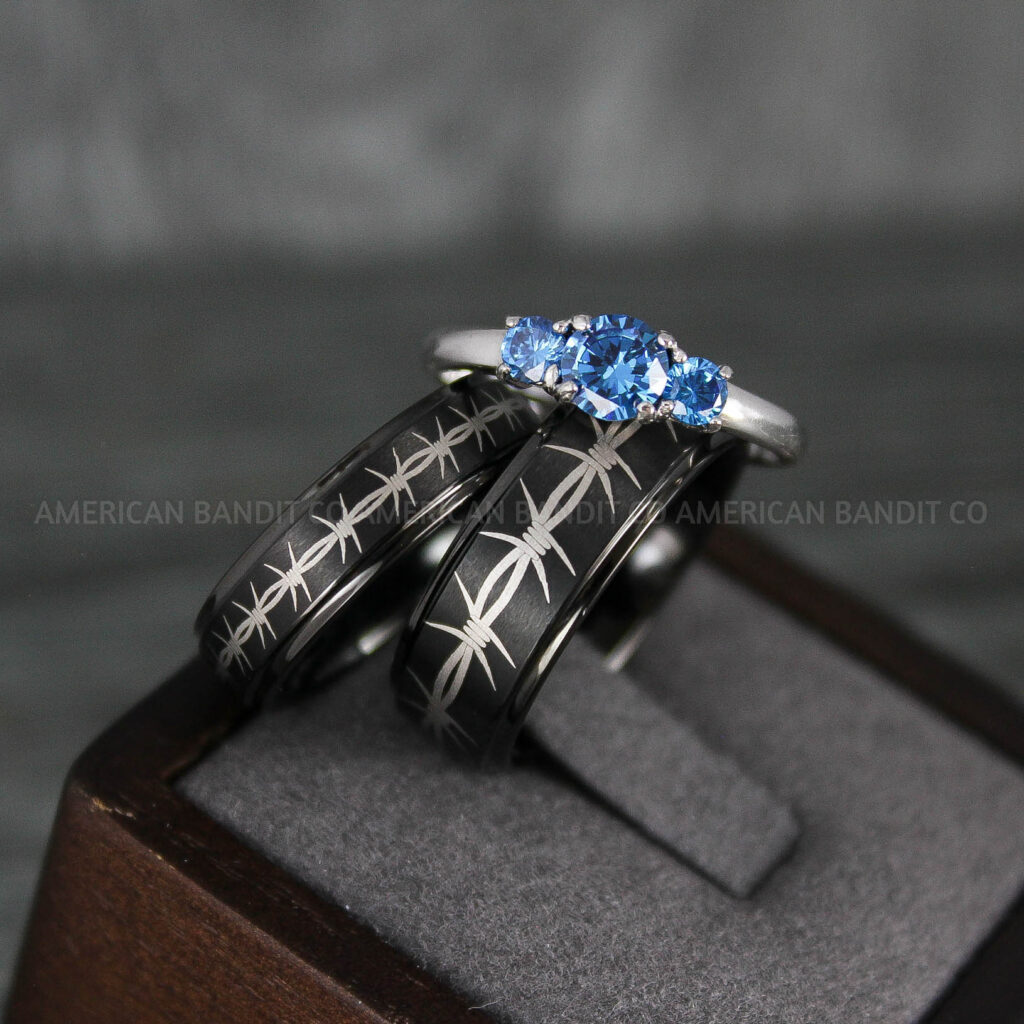 Barb Wire Ring, Barbed Wire Ring, Barb Wire Wedding Ring, Couple Rings ...