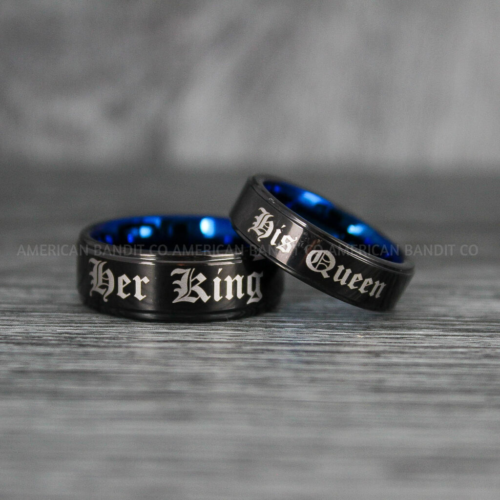 Her King His Queen Rings, King and Queen Rings, Couple Rings, Couple ...