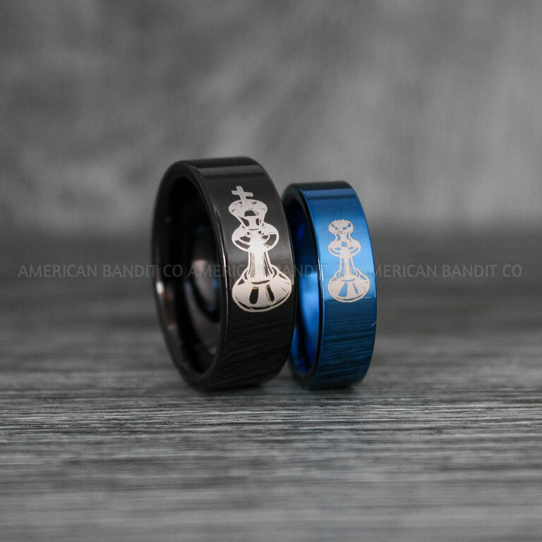 Chess Ring, Chess Pieces Ring, King and Queen Rings, Couple Rings ...