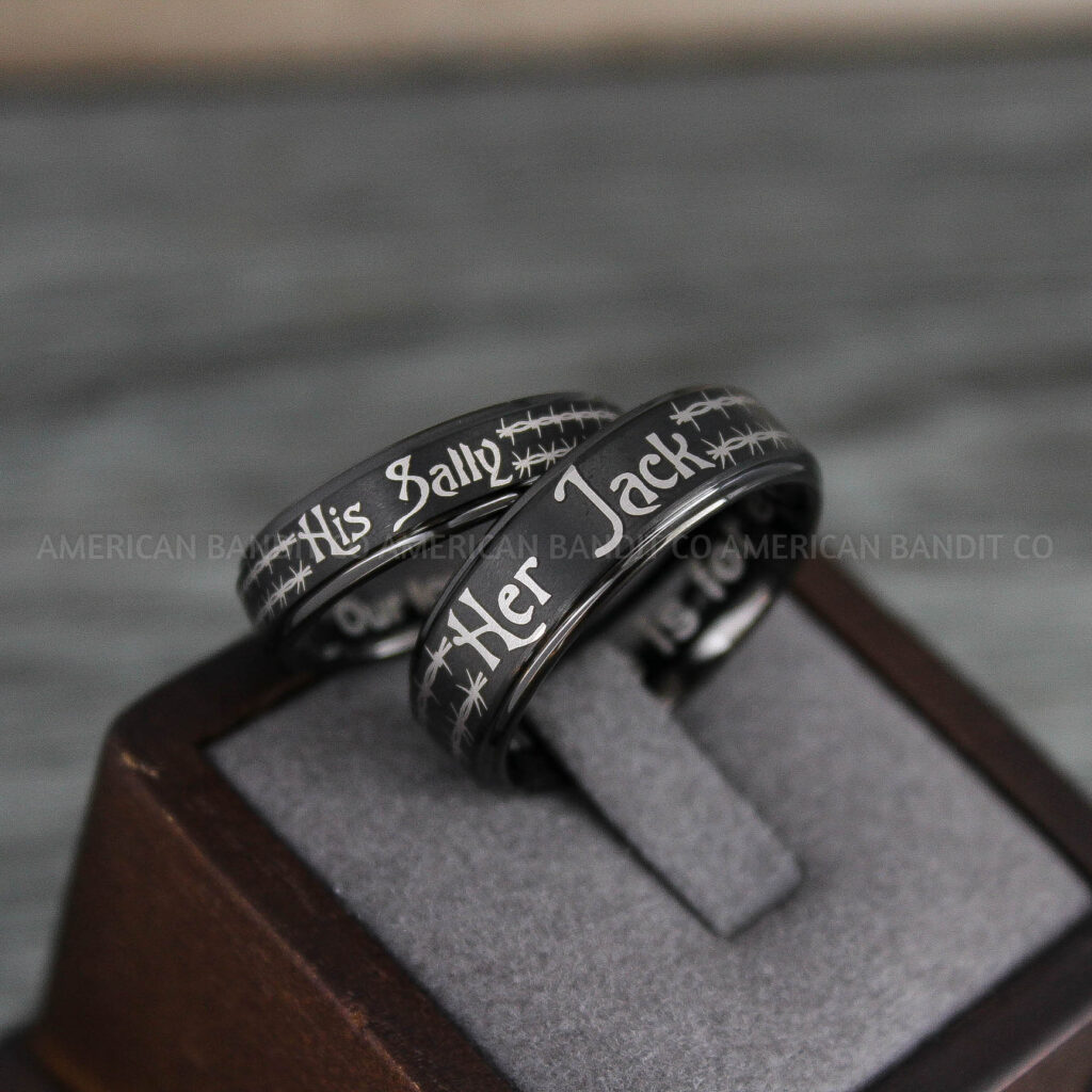 Jack and Sally Rings, Jack and Sally Wedding Bands, Couple Rings, Jack ...