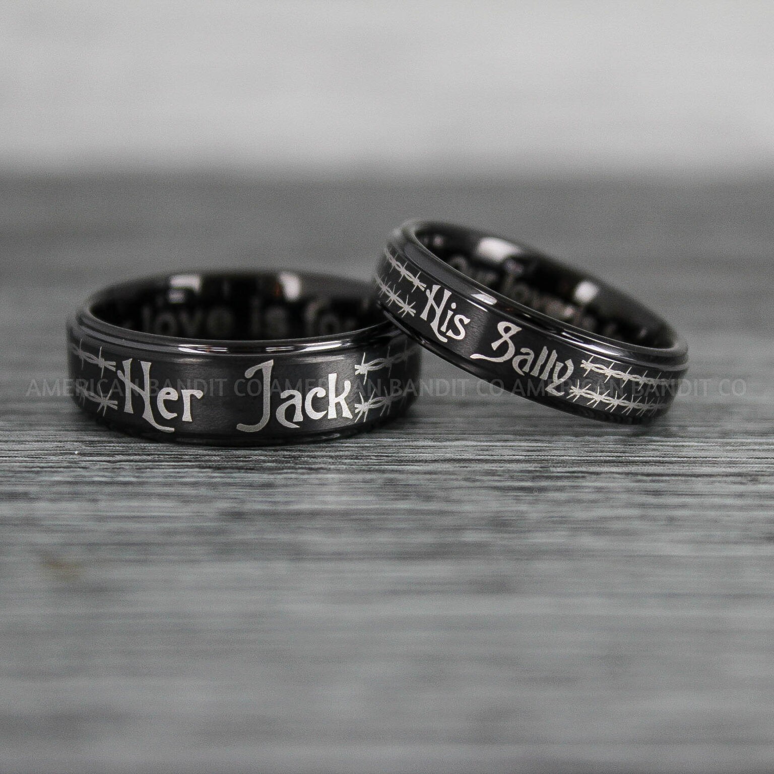 Jack and Sally Rings, Jack and Sally Wedding Bands, Couple Rings, Jack ...